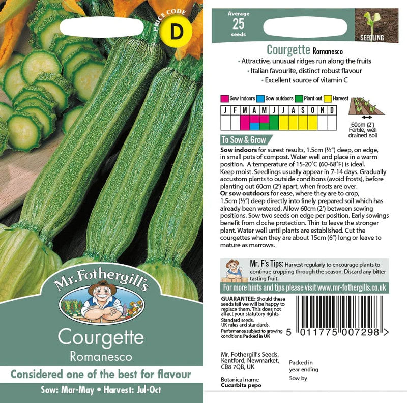 Courgette Romanesco Seeds – O'Tooles Tools