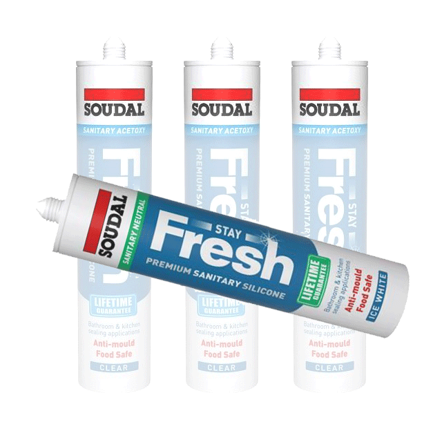 Soudal Sanitary Neutral Food Safe Silicone Sealant 300ml - Ice White ...